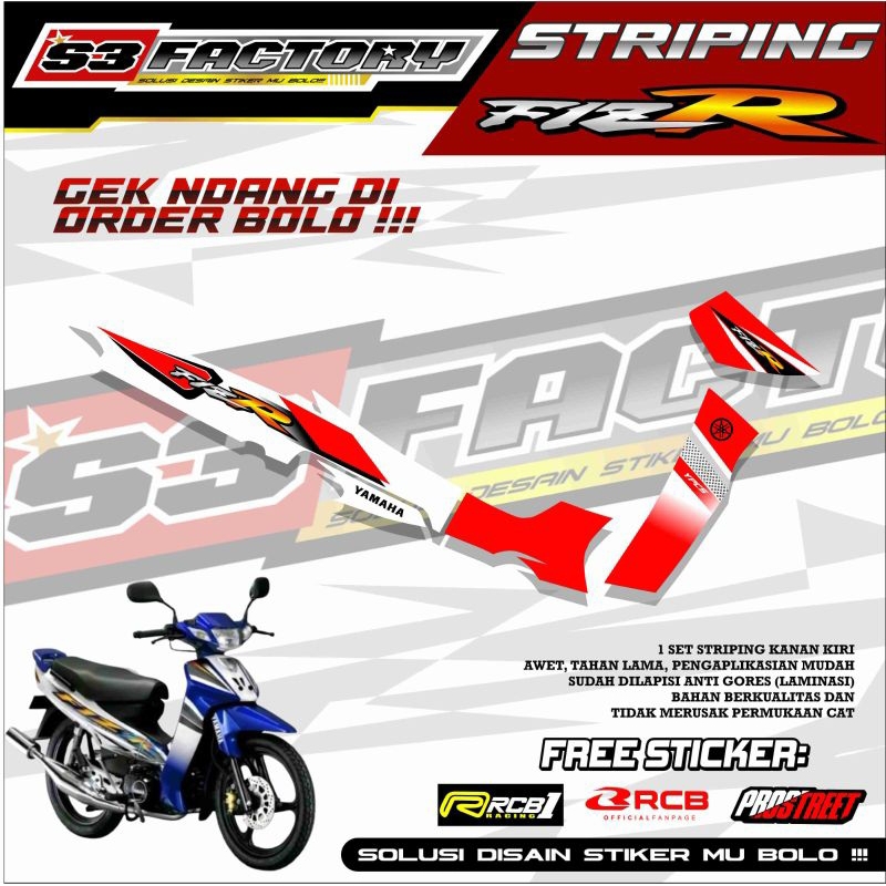 Jual STRIPING STIKER YAMAHA F1ZR ORIGINAL - striping motor yamaha f1zr ...