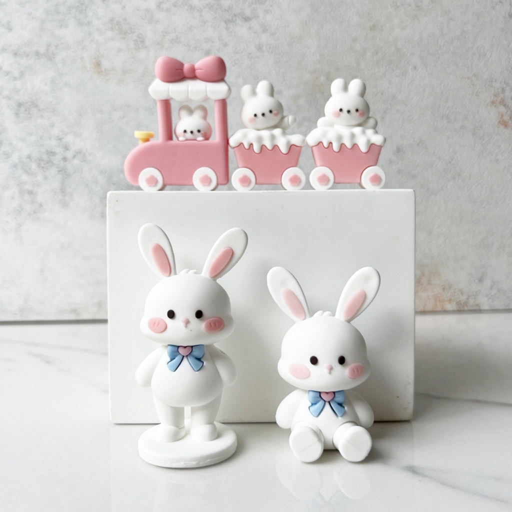 Jual Cake Topper Kereta Kelinci Bunny Pink Awan Toper Kue Ulang Tahun ...