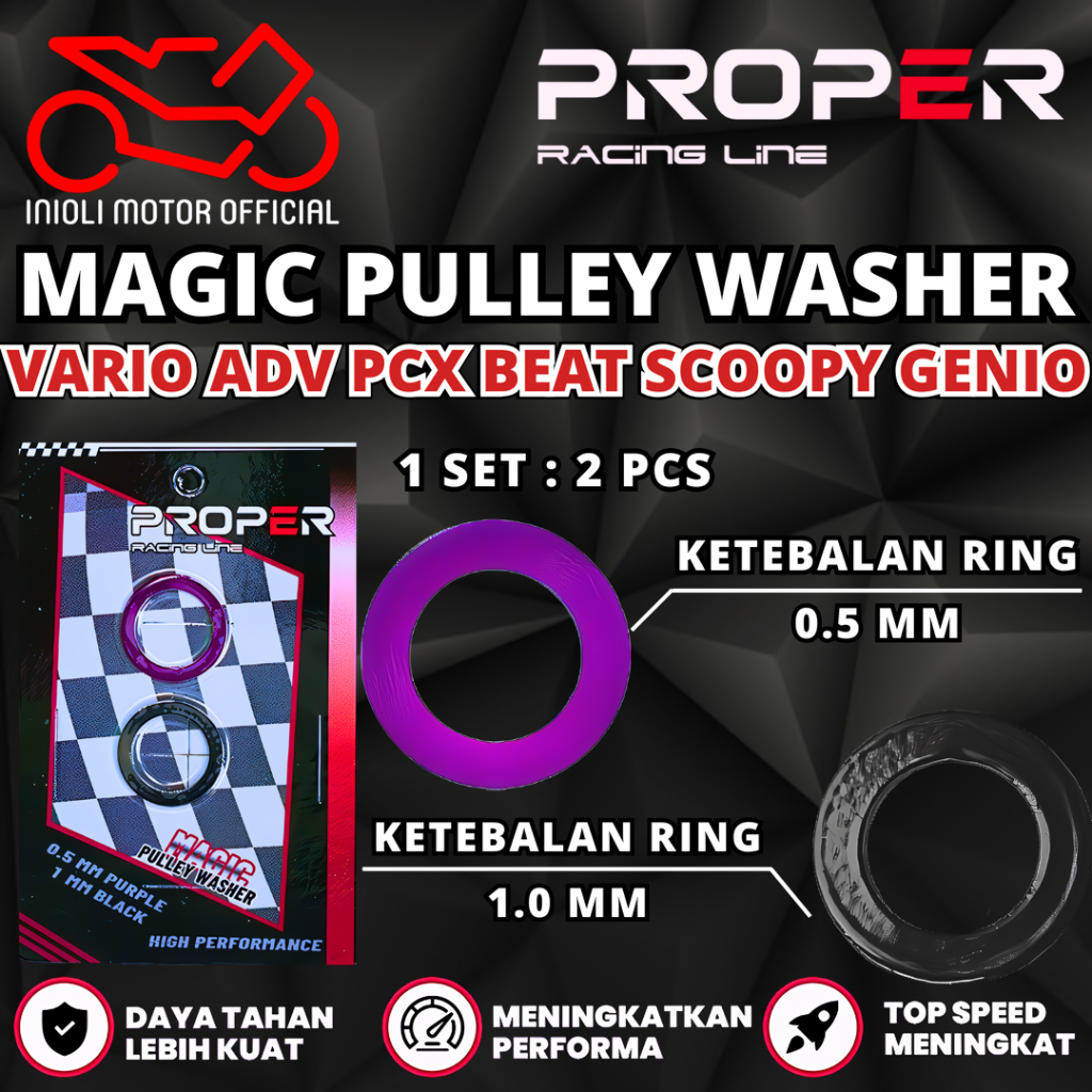 Jual PROPER RACING LINE RING PULLEY CVT BEAT SCOOPY ADV PCX VARIO 110 ...