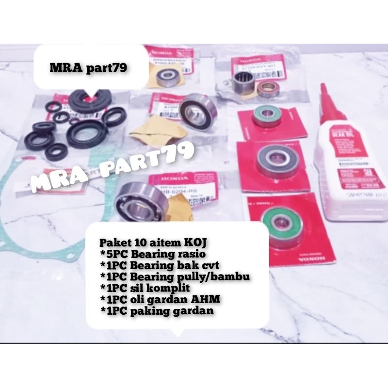 Jual Paket Bearing rasio 10 aitem KOJ Genio Beat street New Led Beat ...