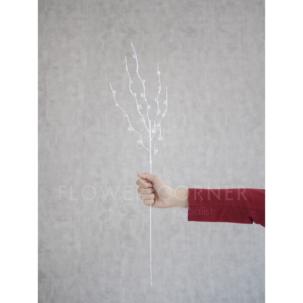 Jual Dekorasi Natal Ranting Kristal Tangkai Silver (AN2378) | Shopee ...