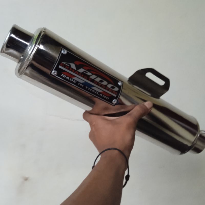 Jual Apido muffler Canister pipe 51mm For Raider 150 carb 150fi Wave ...