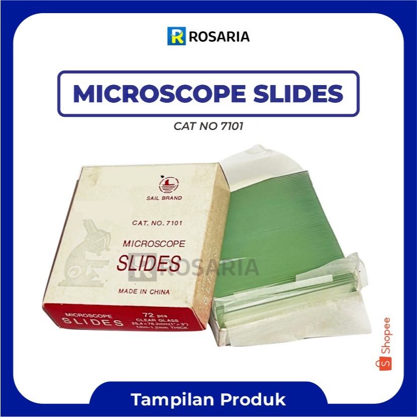 Jual MICROSCOPE SLIDES CAT NO 7101 Sail Brand Kaca Preparat Objek Glass ...