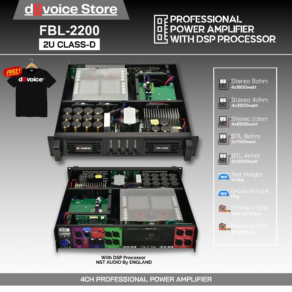 Jual Professional Power Amplifier Kelas-D with DSP NST Audio ENGLAND ...