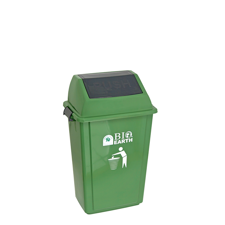 Jual Bio Dust Bin 62 Liter Green Leaf Tempat Sampah Kotak Tutup Goyang ...