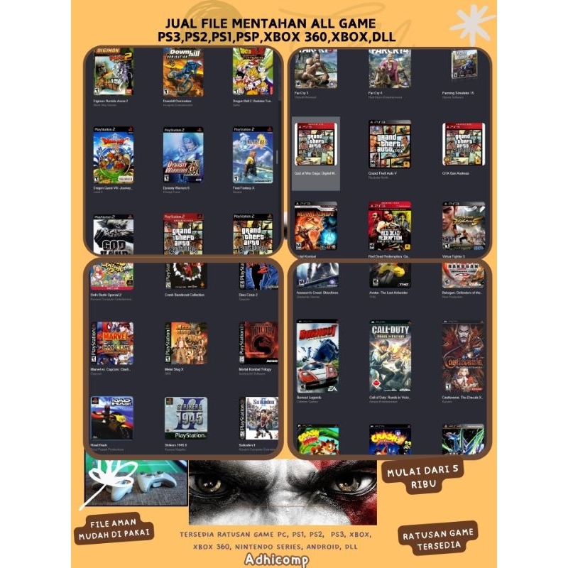 Jual Jual ALL game List PS1, PS2, PS3, PSP, XBOX,XBOX360 | Shopee Indonesia