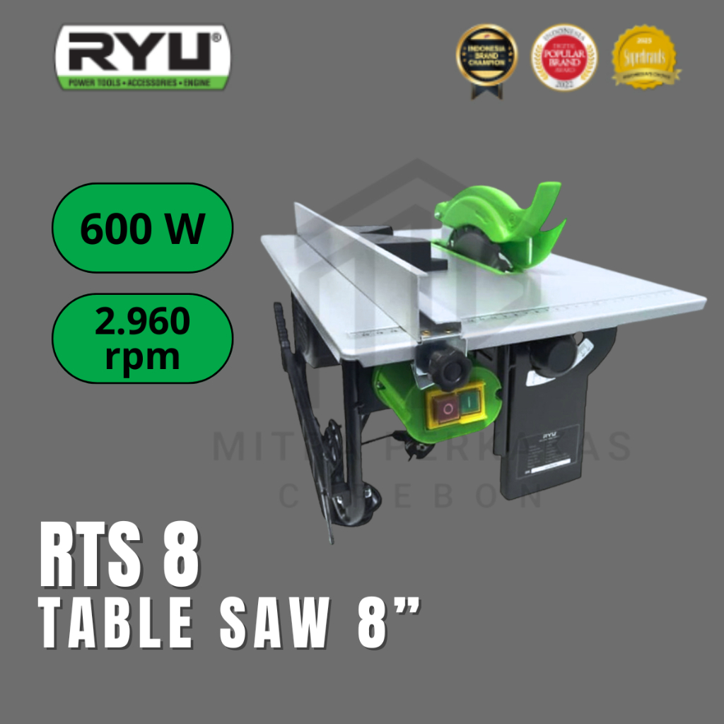 Jual RYU RTS 8 Table Saw 8" Mesin Pemotong Kayu Meja 8 Inch Gergaji Potong Kayu | Shopee Indonesia