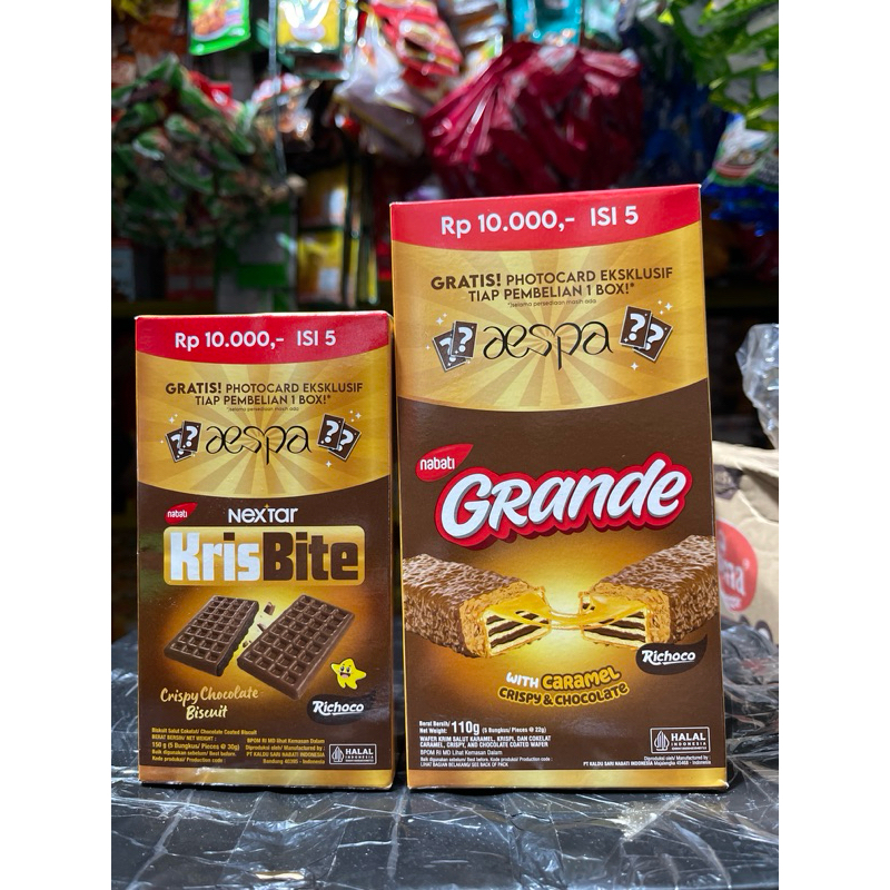 Jual NABATI GRANDE/KRISBITE 2000 BOX ( ISI 5 PCS ) | Shopee Indonesia