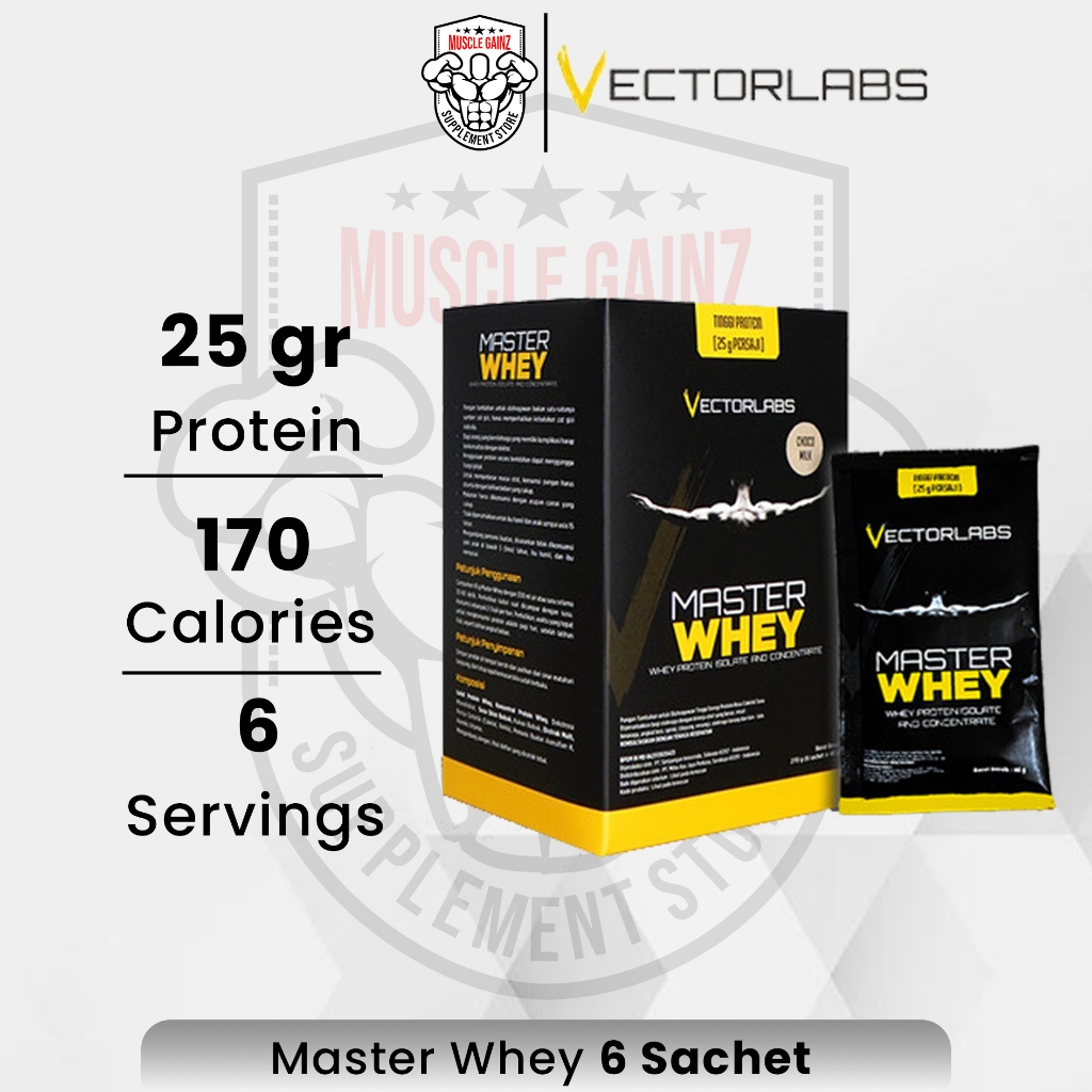 Jual Vectorlabs Master Whey Box 6 Sachet Whey Protein | Shopee Indonesia