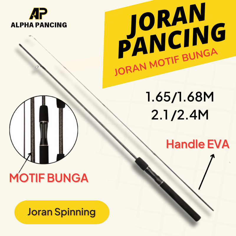 Jual Joran spinning ul motif zerba karbon 1,8m/2,1m, joran pancing ...