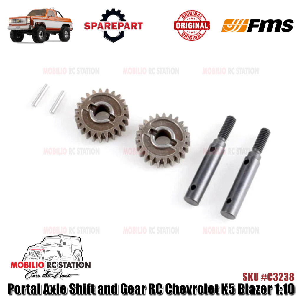 Jual FMS Part #C3238 Portal Axle Shift and Gear RC FCX10 Chevrolet K5 ...