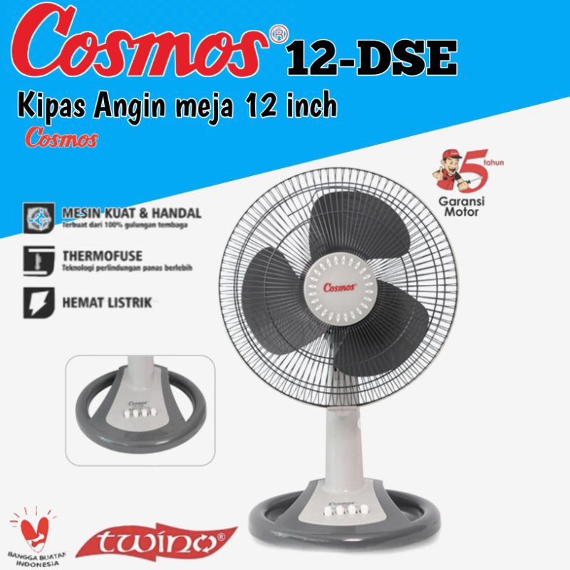 Jual COSMOS 12 DSE kipas angin meja 12 inch/kipas desk fan 12 inch.DSE ...