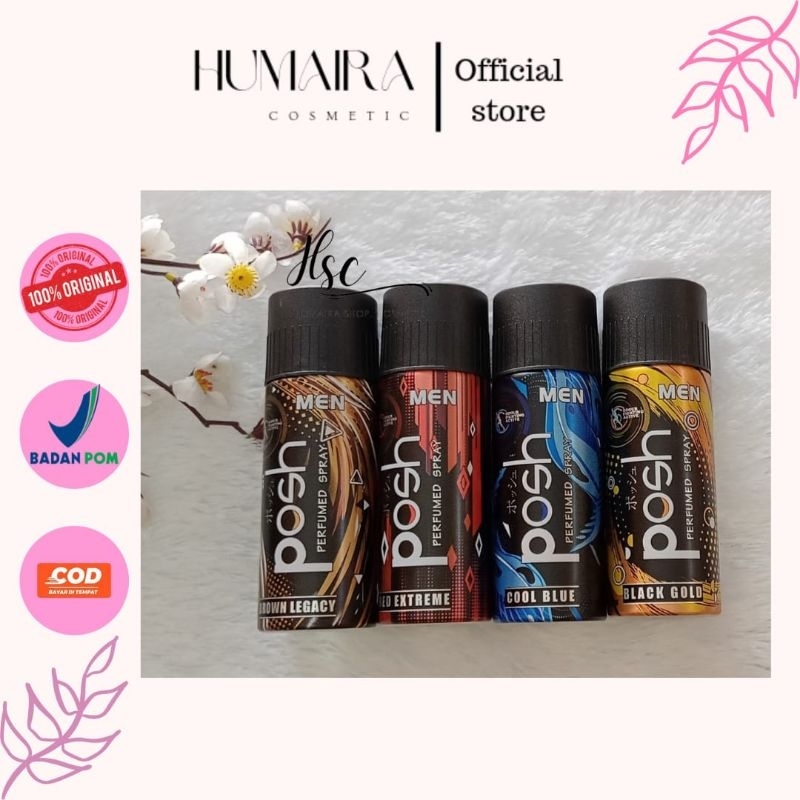 Jual Humaira Cosmetic - Posh perfume spray men 100 ml | Shopee Indonesia