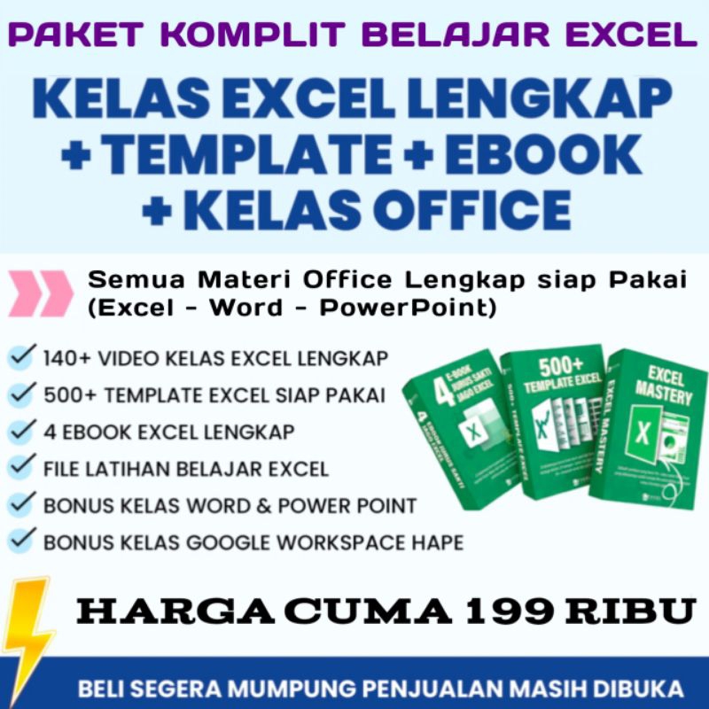 Jual Belajar Microsoft Excel paket komplit | Shopee Indonesia