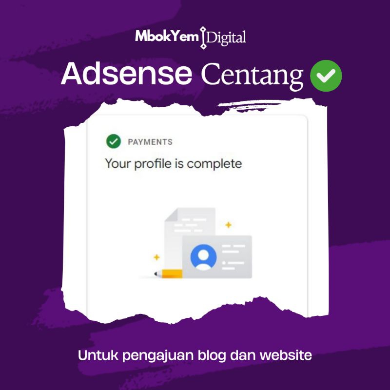 Jual Adsense Centang Hijau Profil Pembayaran | Shopee Indonesia