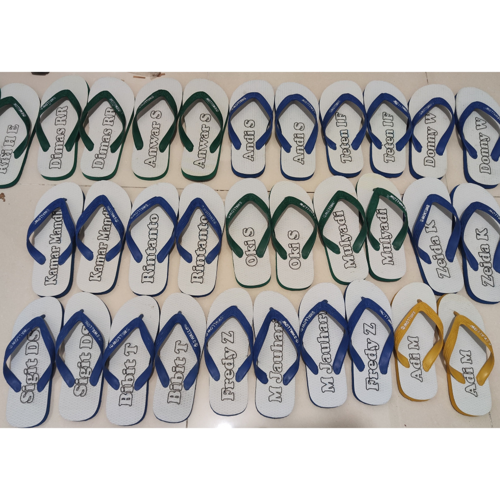 Jual Sendal jepit sandal japit swallow ukir nama | Shopee Indonesia