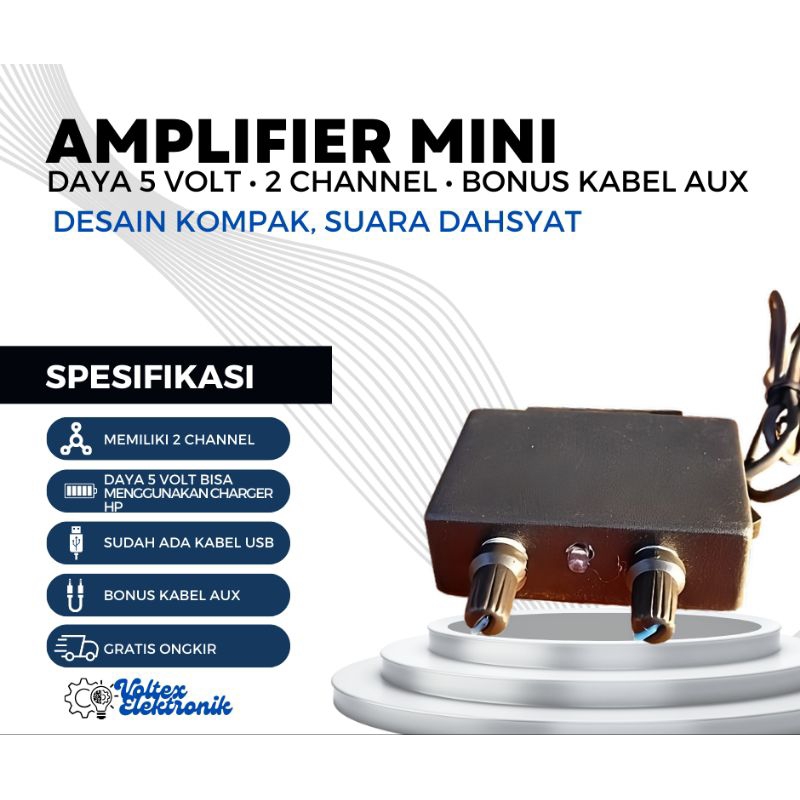 Jual Power Amplifier Mini Stereo 5 Volt Power Mini Suara Jernih ...