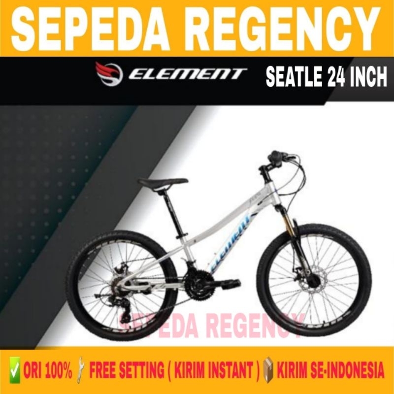 Jual Sepeda Gunung MTB ELEMENT SEATLE 24 Inch Alloy Lady Friendly Frame ...