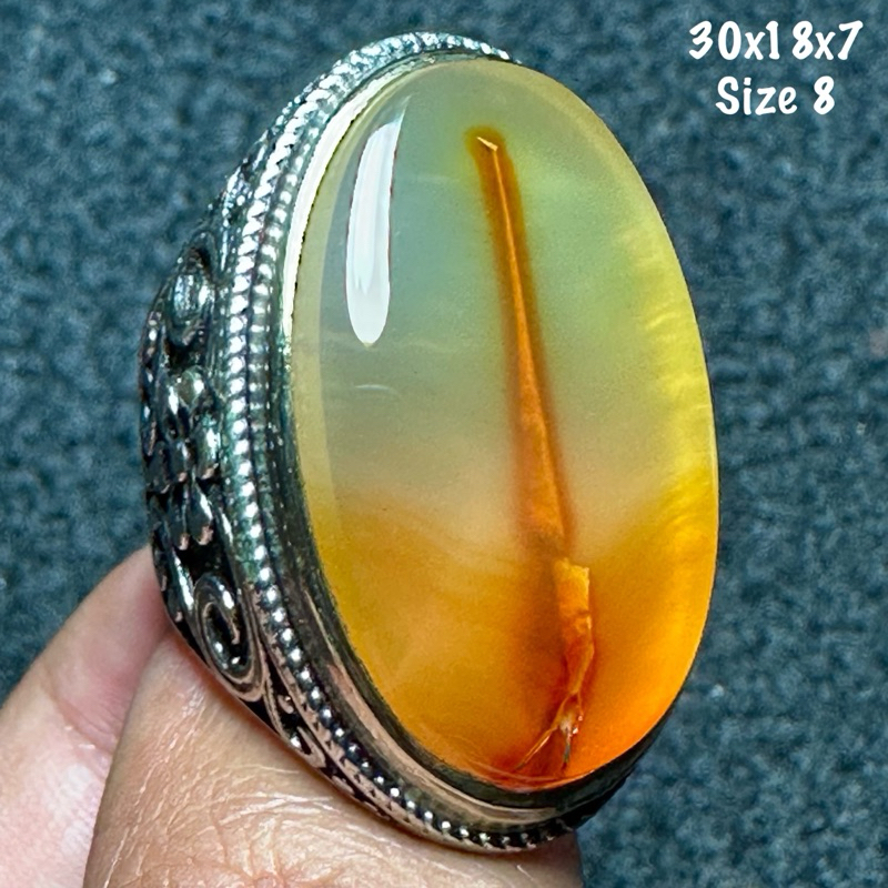 Jual Cincin Batu Akik Natural Baturaja Sodo Lanang Jumbo Kristal (asli ...