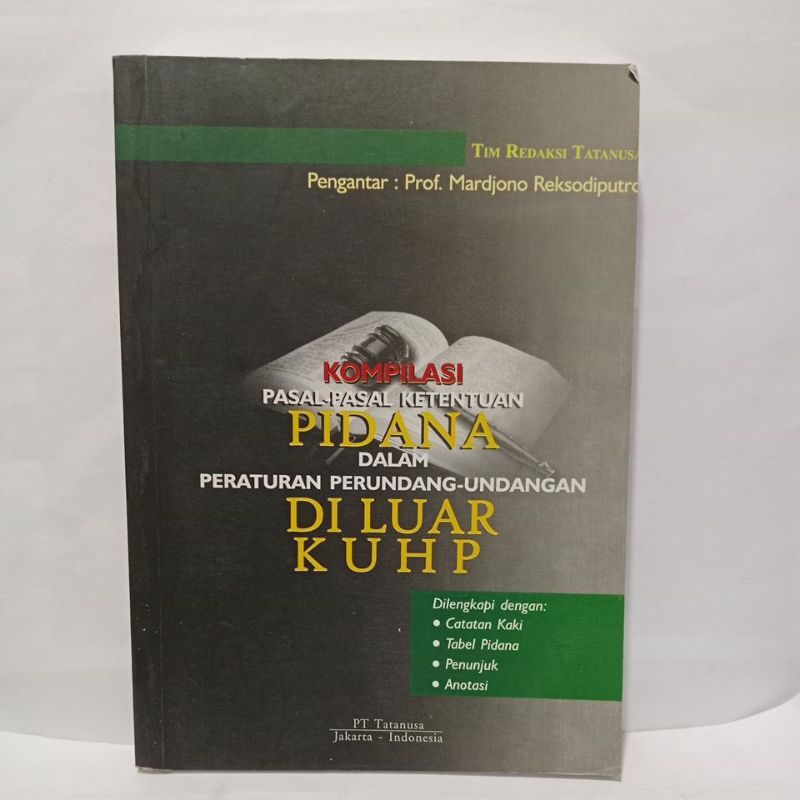 Jual Buku Kompilasi Pasal-Paaal Ketentuan Pidana Dalam Peraturan ...