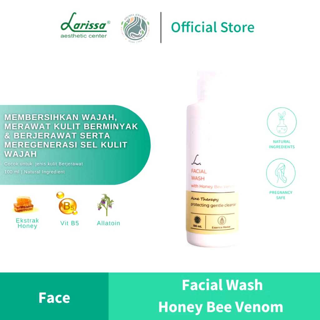 Jual Larissa - Facial Wash Honey Bee Venom Series - Sabun Wajah Untuk ...