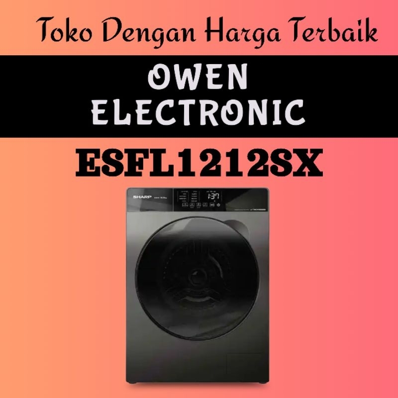 Jual SHARP MESIN CUCI FRONT LOADING WASHER ESFL1212SX 12,5 KG | Shopee ...