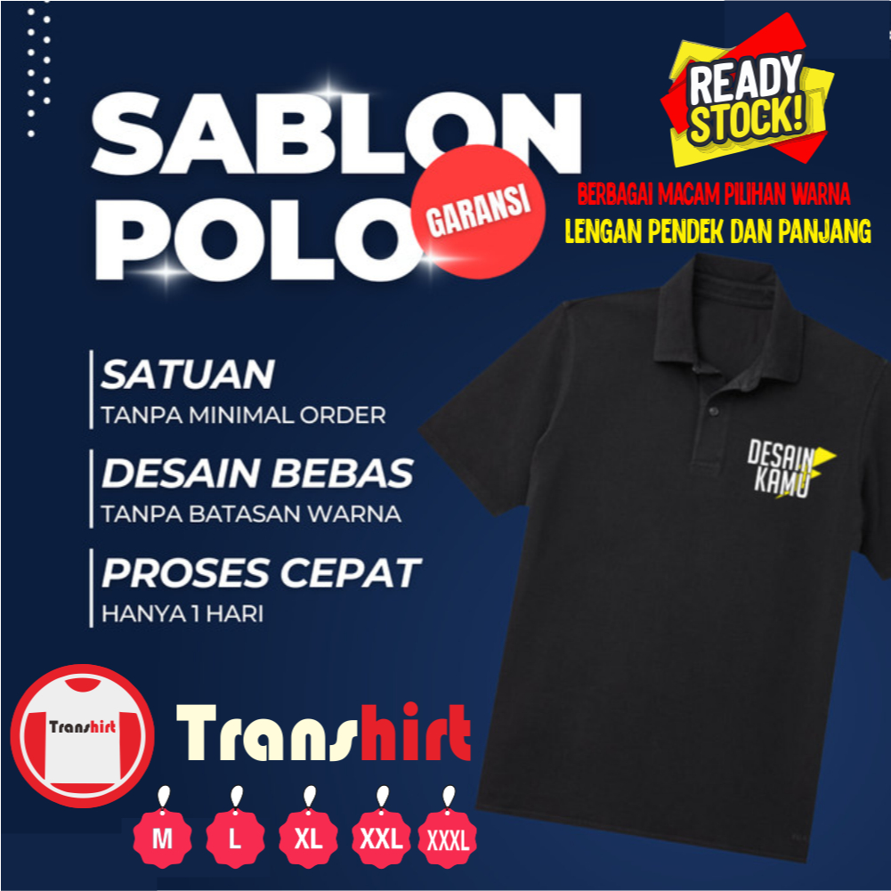 Jual POLO KERAH SABLON - POLO KERAH CUSTOM - KAOS KERAH SABLON - KAOS ...