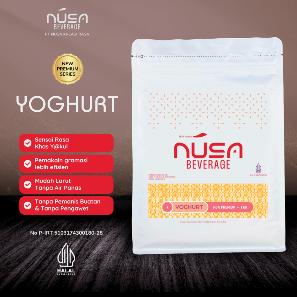 Jual NUSA BEVERAGE Yoghurt Premix Powder 1Kg Untuk Bisnis Dessert ...