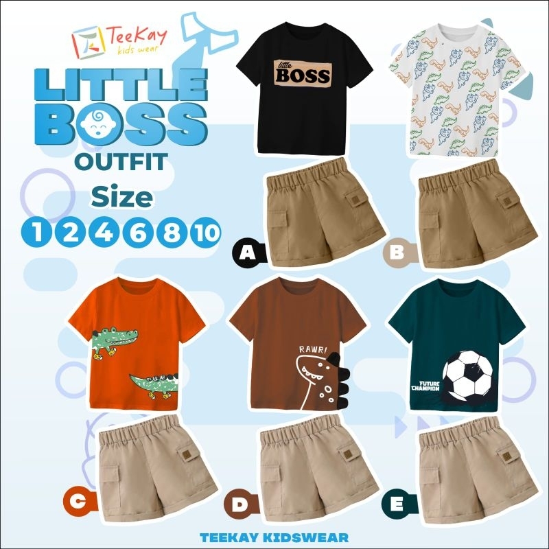 Jual CLOSE ONE SET LITTLE BOSS OUTFIT PREMIUM 1,2-10 tahun BABY KID ...