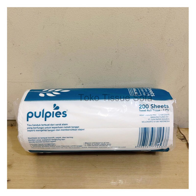 Jual Tissue Pulpies Towel Roll 200’s (harga per roll / satuan) / Tissue ...