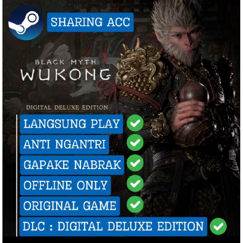 Jual Black Myth Wukong Game Pc/Laptop Dlc / Sharing Akun | Shopee Indonesia