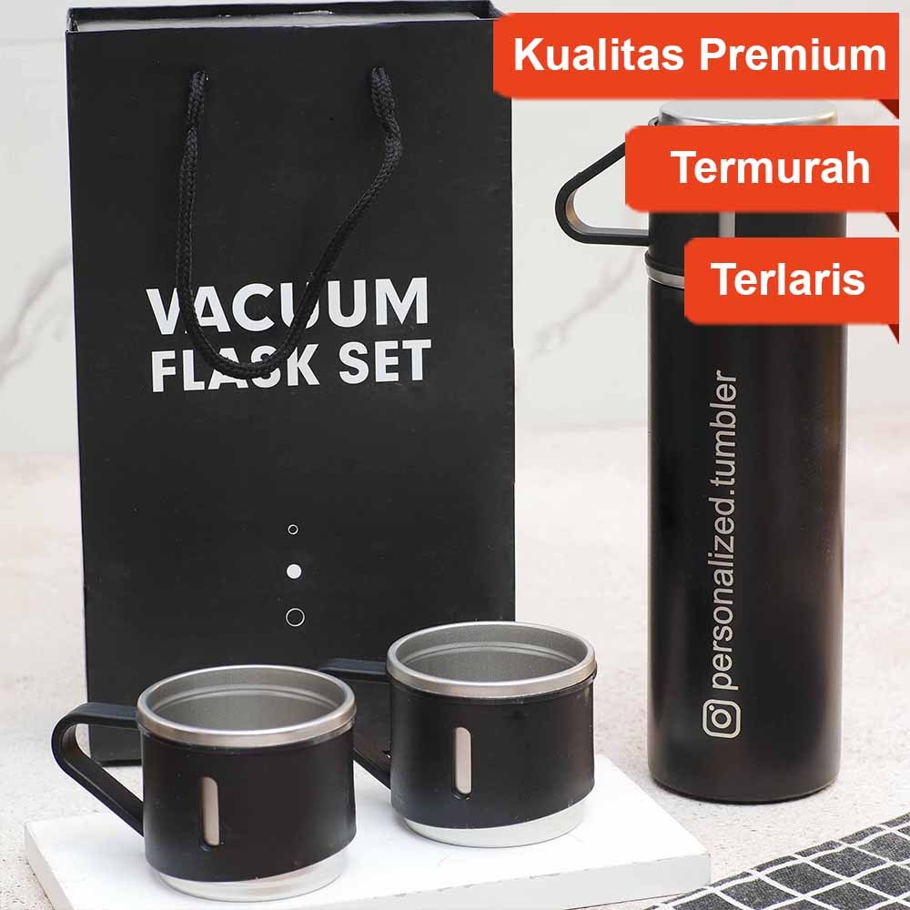 Jual Tumbler Sultan Set Custom Grafir Silver, Hampers kado Termos Paket ...