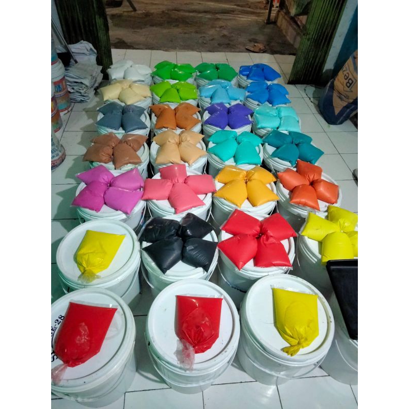 Jual Cat lukis / Cat air 255gr Cat serbaguna kemasan plastik untuk ...