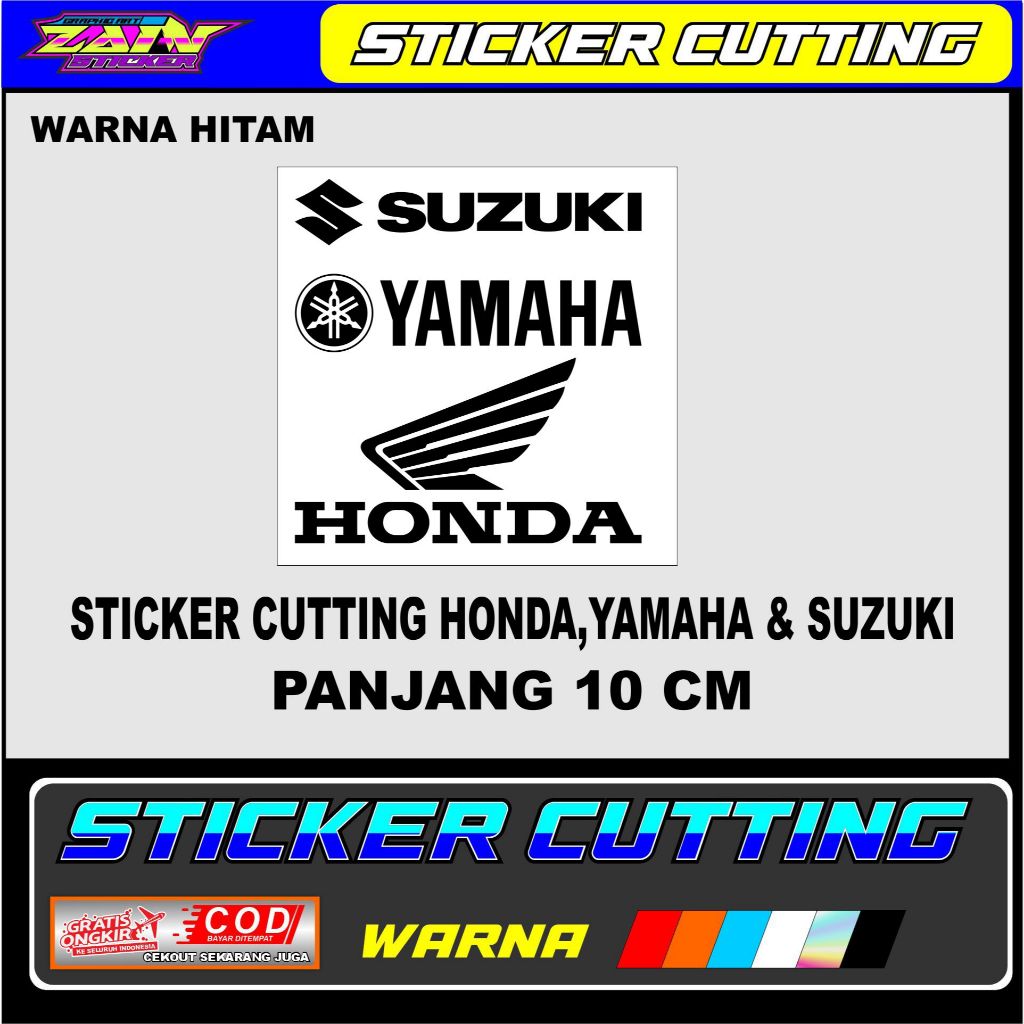 Jual STICKER PACK CUTTING MERK MOTOR | Shopee Indonesia