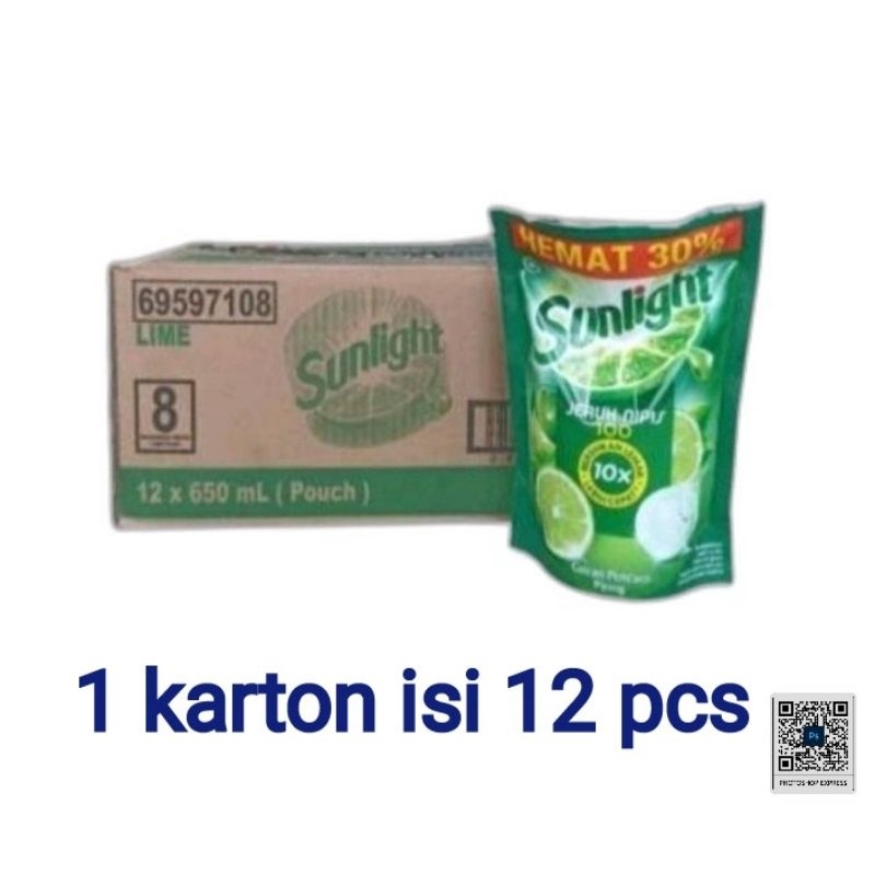 Jual Sunlight 650 ml 1 karton isi 12 / 1/2 karton isi 6 pcs /paket isi 3 pcs/sabun cuci piring ...