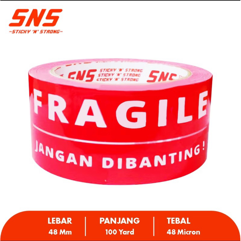 Jual LAKBAN FRAGILE 45 x 100 YARD - SNS | Shopee Indonesia
