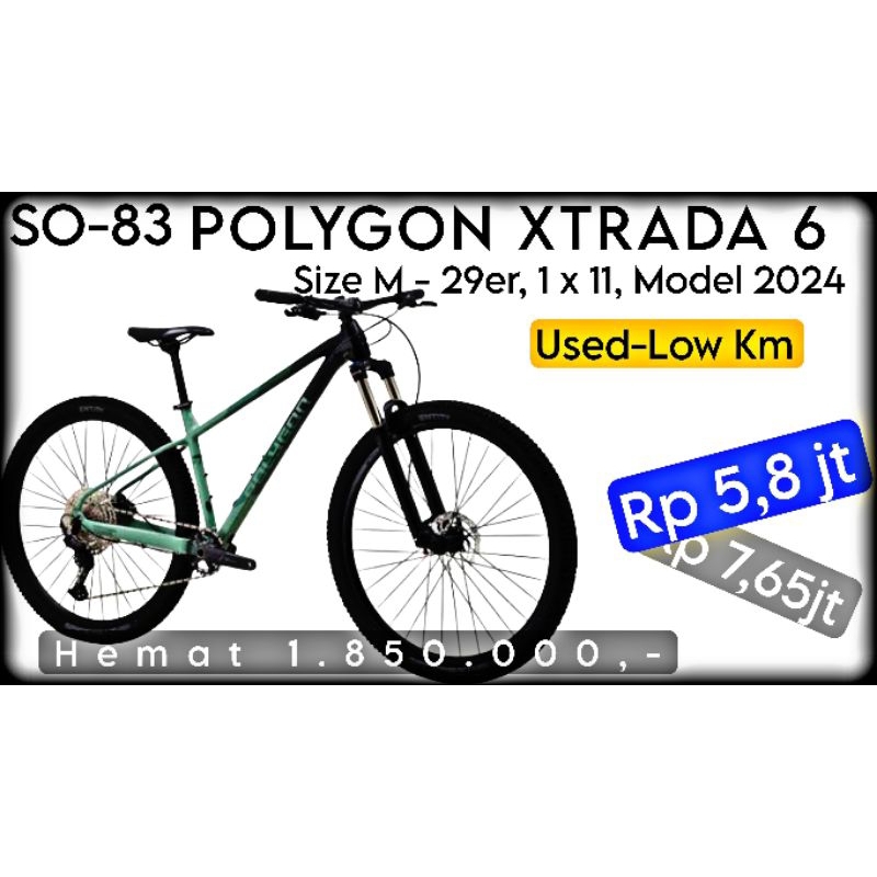 Jual POLYGON XTRADA 6, M-29er, SO-83 to Garut | Shopee Indonesia