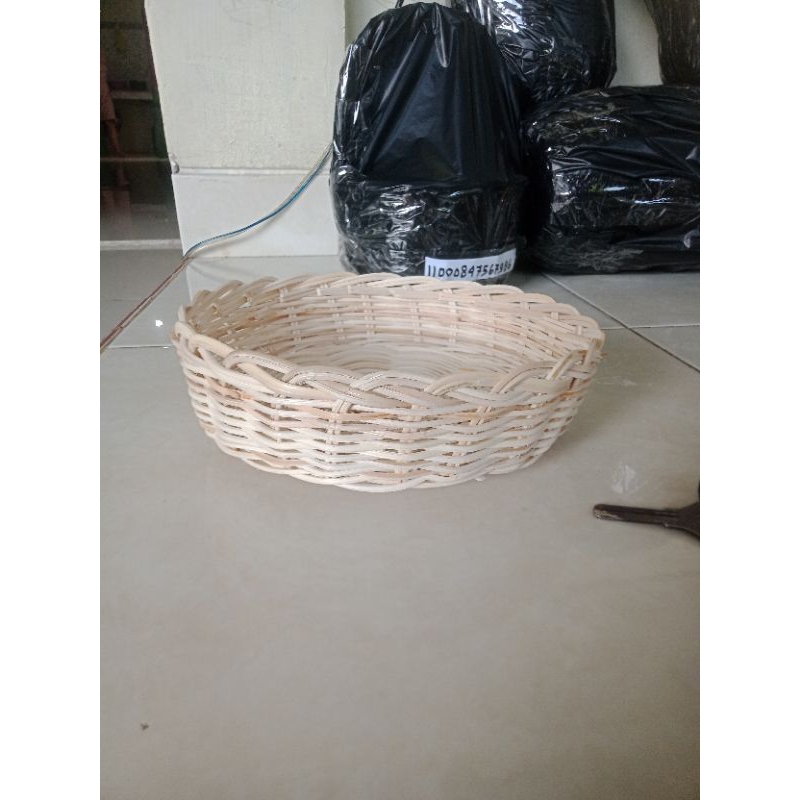 Jual keranjang rotan bulat natural D17 | Shopee Indonesia
