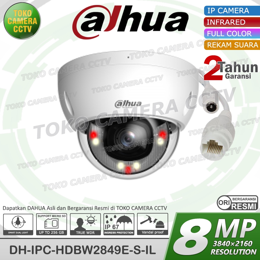 Jual IP CAMERA DAHUA 8MP IPC-HDBW2849E-S-IL KAMERA CCTV POE AUDIO COLORVU | Shopee Indonesia