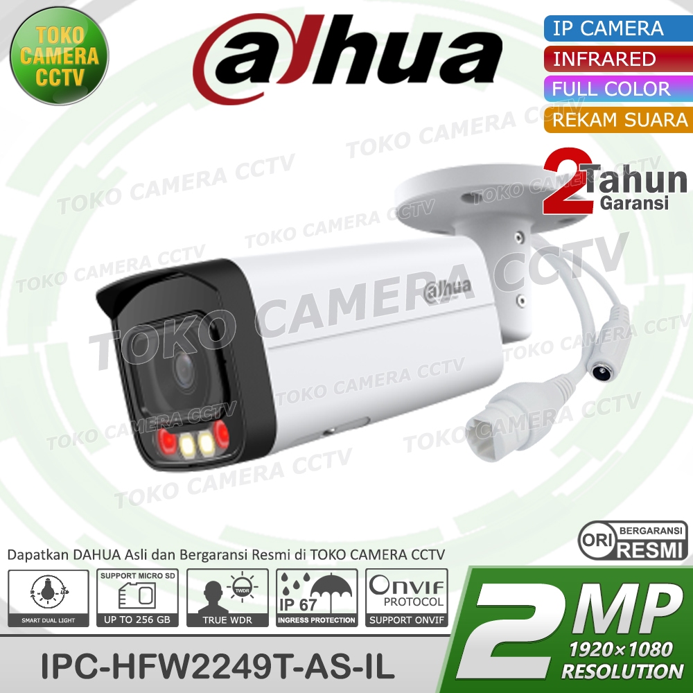 Jual IP CAMERA DAHUA 4MP IPC-HFW2449T-AS-IL KAMERA CCTV POE COLORVU AUDIO | Shopee Indonesia