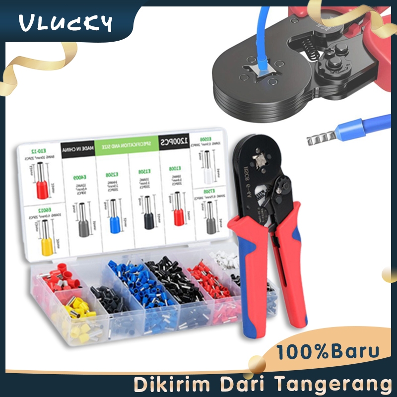 Jual Paket Tang Press Skun Ferrules Isi 1200 Wire End Ferrules Tool Kit ...