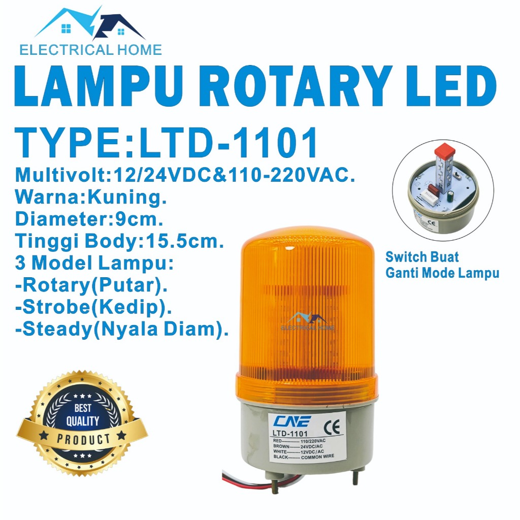Jual ROTARY LAMP LED LTD-1101 KUNING MULTIVOLT/MULTIFUNGSI | Shopee ...