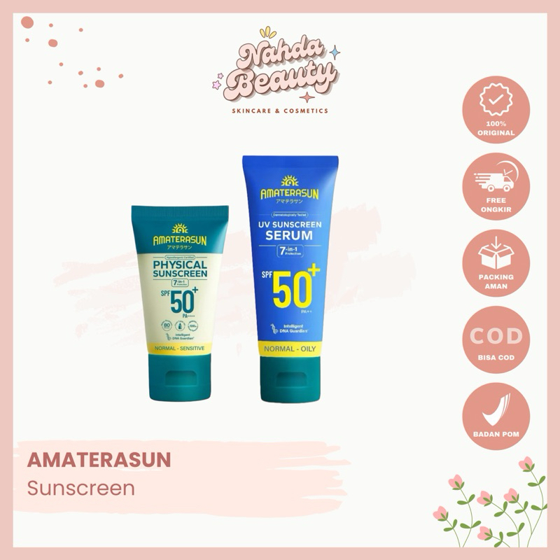 Jual AMATERASUN [REAL SPF Certified] Physical Sunscreen SPF 50+ PA ...