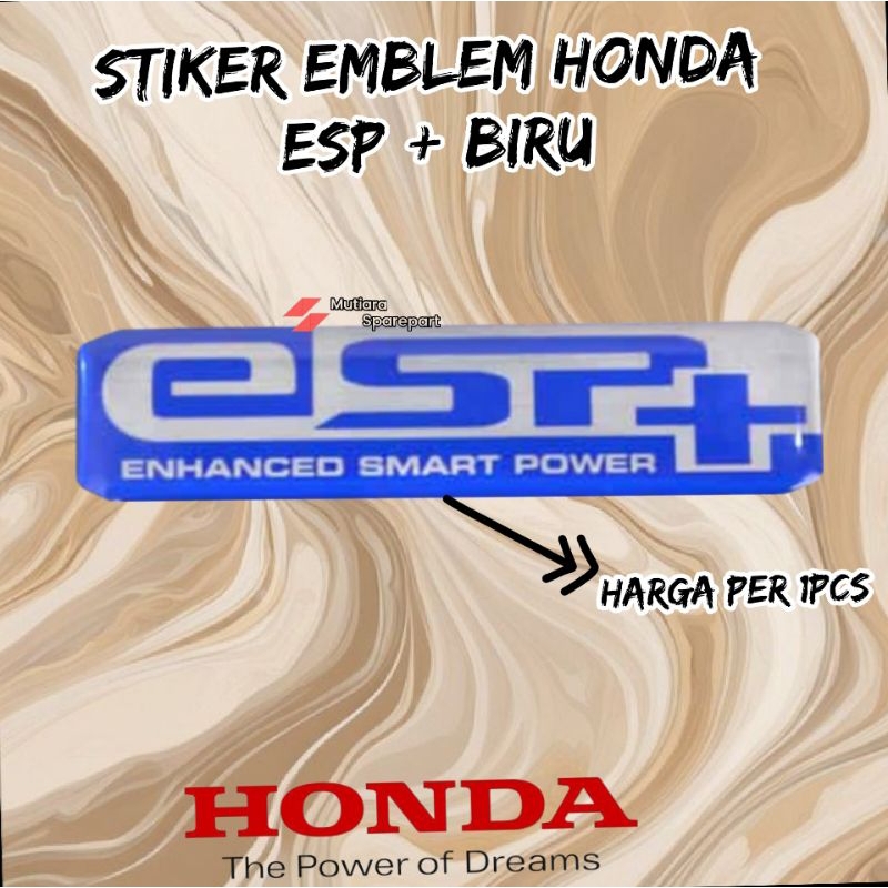 Jual Stiker emblem esp biru honda beat vario scoopy pcx / emblem timbul ...