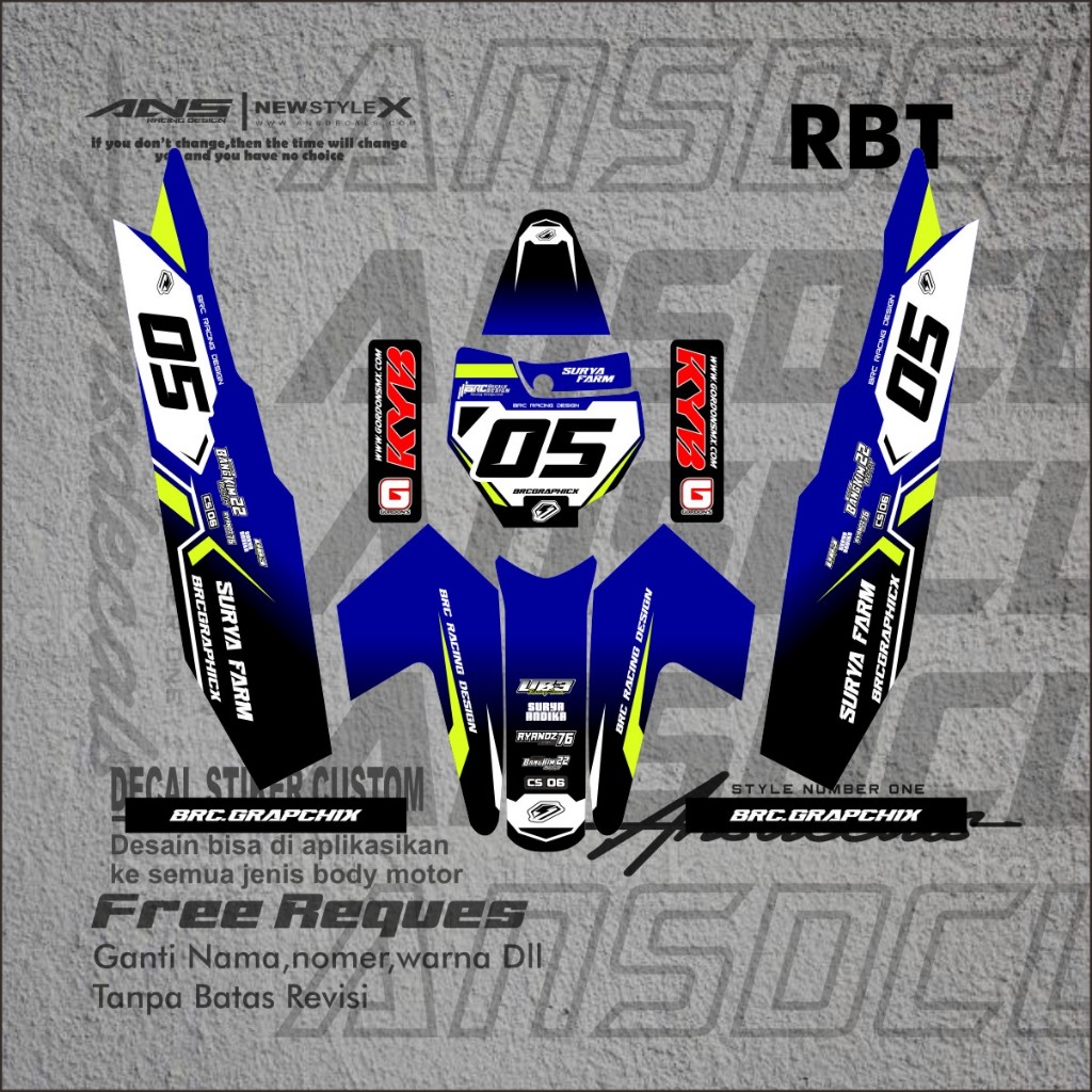 Jual DECAL RBT BODY JUPITER YAMAHA VEGA NEW FULL BODY DEKAL STICKER ...
