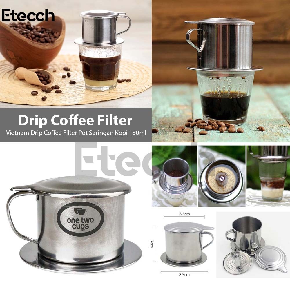 Jual Vietnam Drip Coffee Filter Pot Saringan Kopi 3 Ukuran | Shopee ...