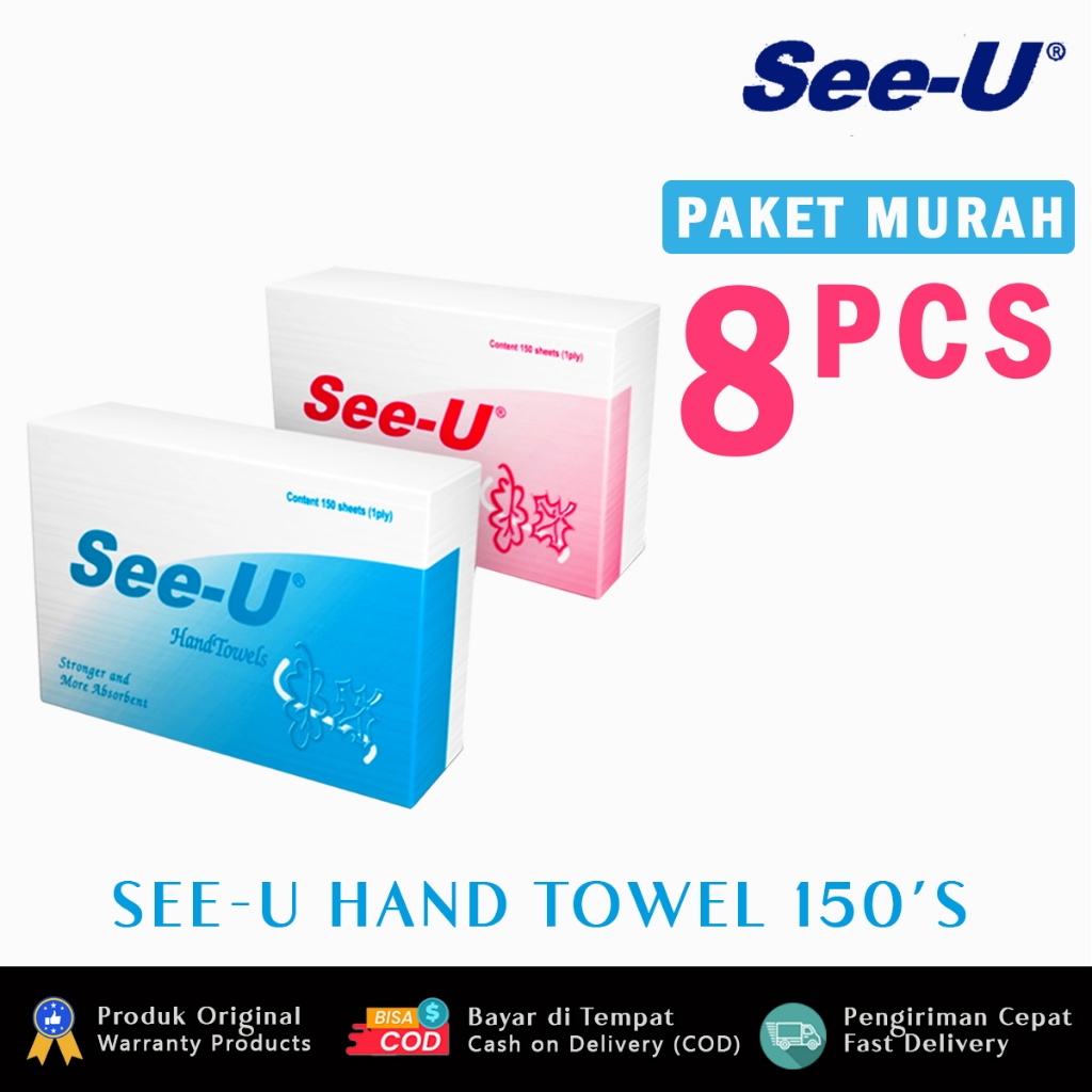 Jual PAKET MURAH | Tisu SEE-U MIX 150 Sheet/Tisu Tangan Isi 8 PCS ...