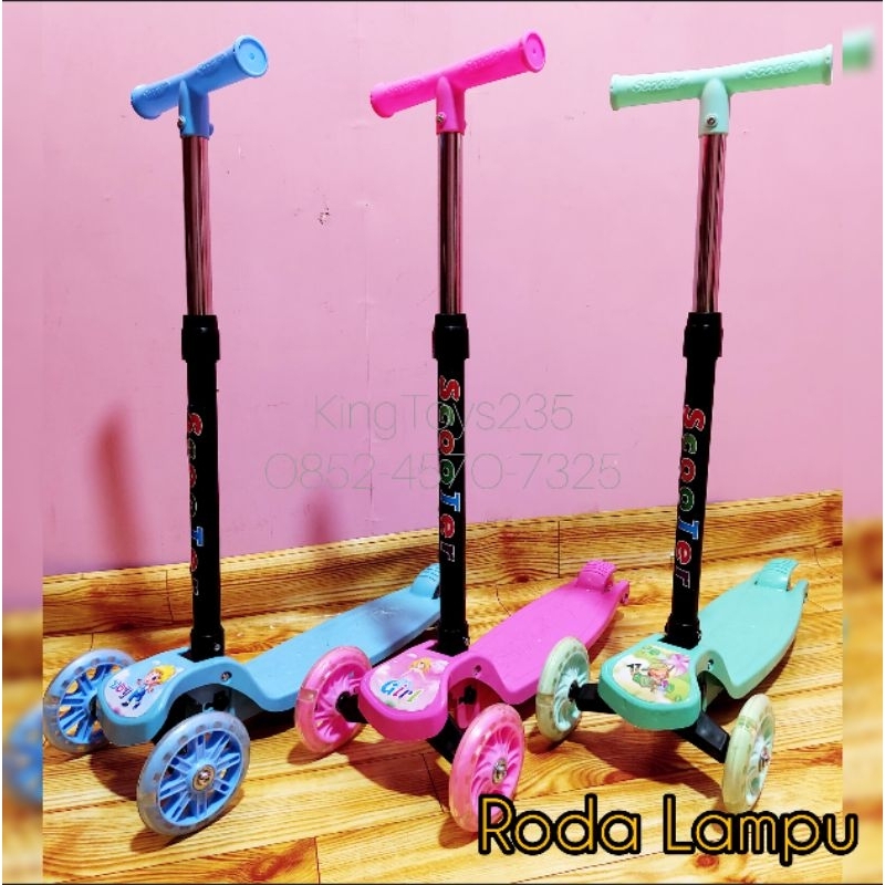 Jual Scooter Anak Otoped Skuter Mobil Besar Roda 3 Berlampu Kokoh Murah ...