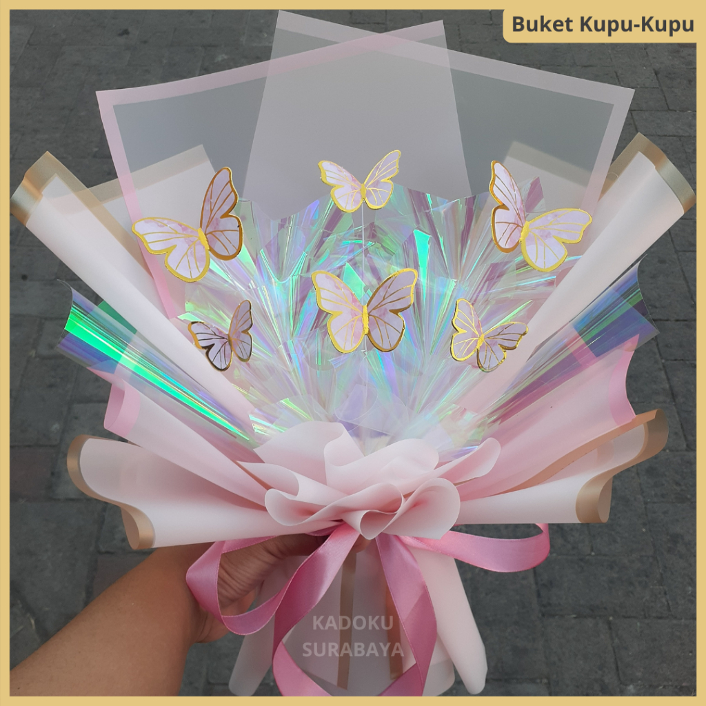 Jual Kadoku.sub || Bouquet Buket Bunga Kupu-Kupu Murah Butterfly ...