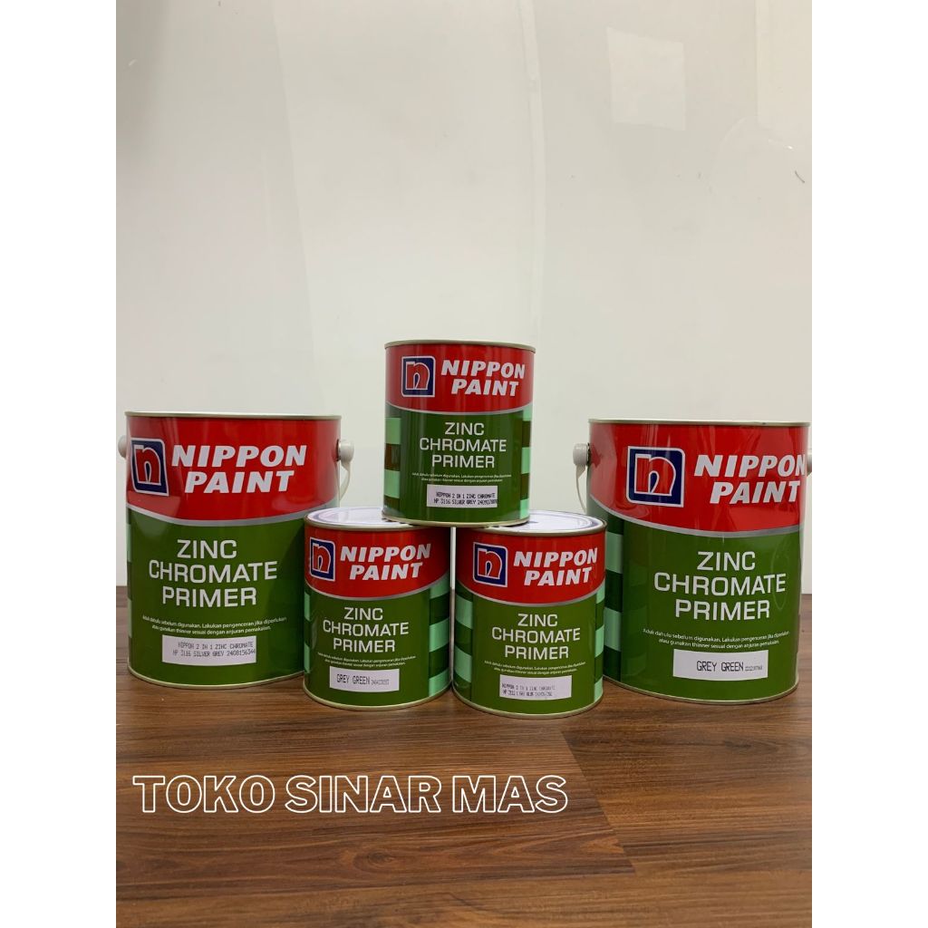 Jual NIPPON Zinc Chromate Primer 1kg Cat Dasar Besi / Meni besi anti Karat | Shopee Indonesia